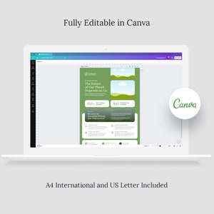 Ecology Foundation Flyer Canva Template, Renewable Energy Design - Etsy