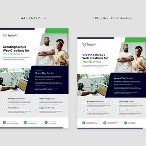 Web Studio Flyer Canva Template, Digital Agency, Solar Panel Offer ...