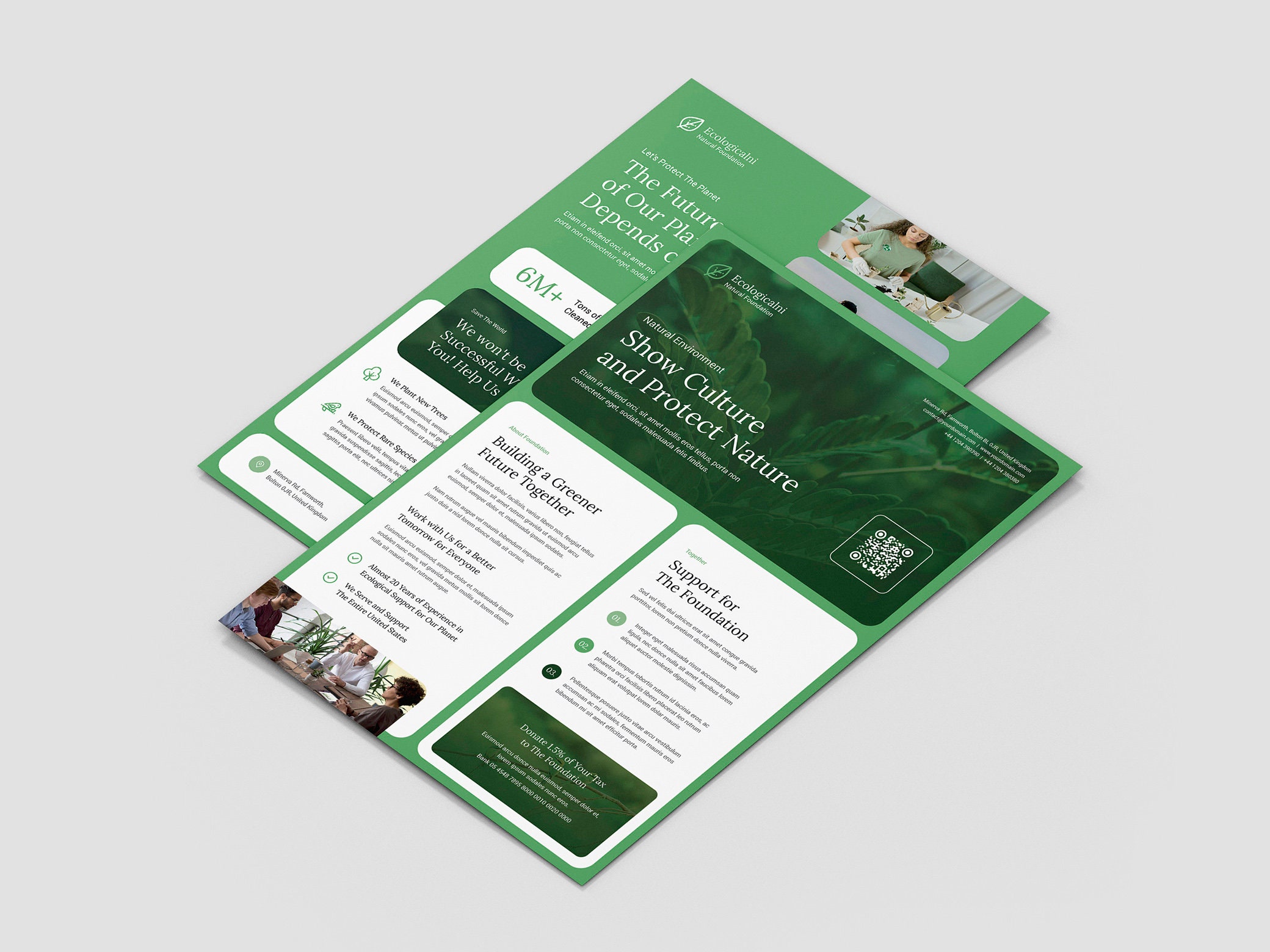 Ecology Foundation Flyer Canva Template, Renewable Energy Design - Etsy