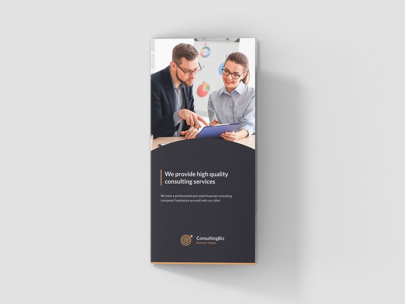 Business Consulting Tri-fold Brochure Template, Canva, Indesign - Etsy