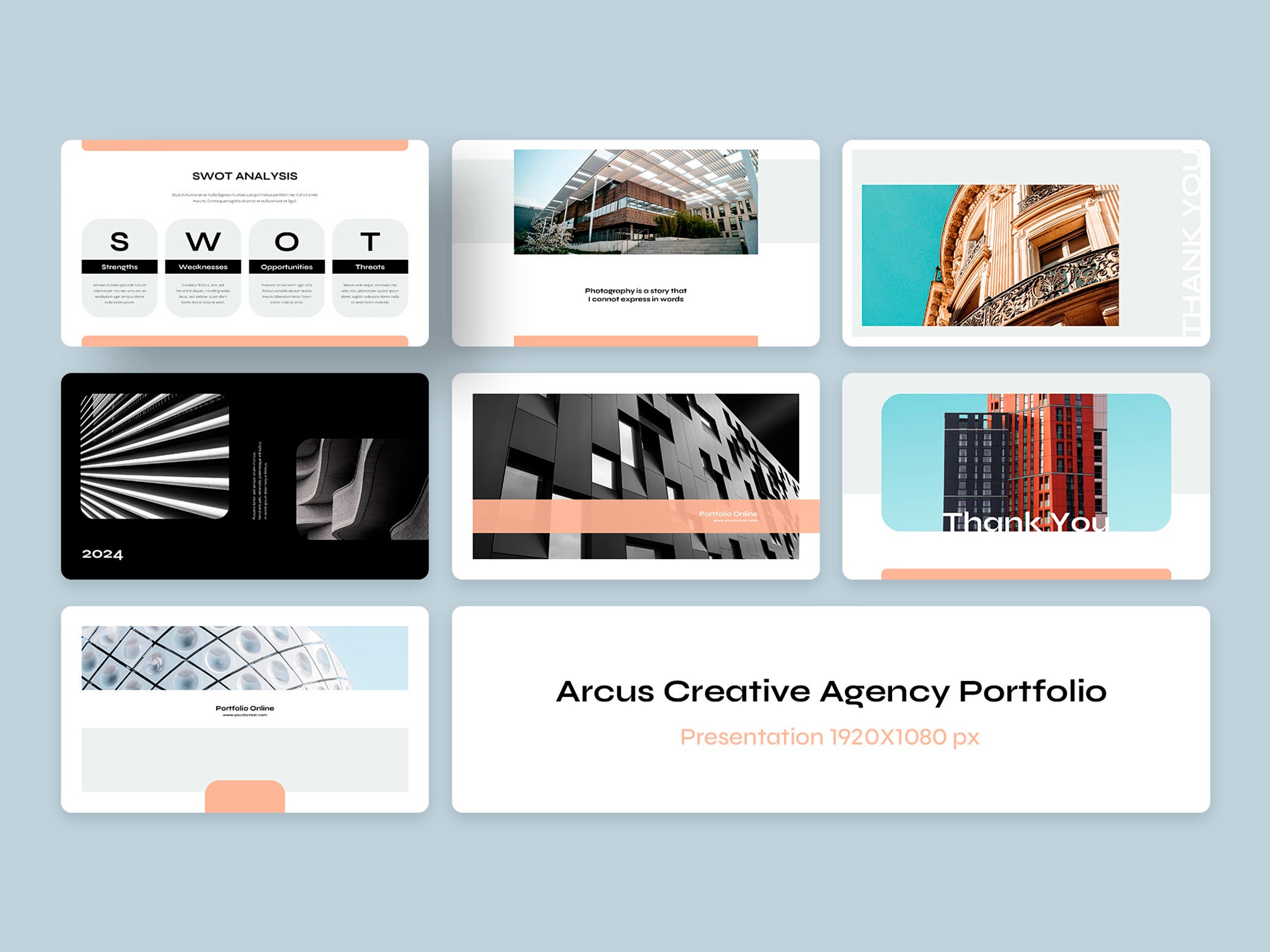 Arcus Creative Portfolio Canva Template, Microsoft Powerpoint Presentation, Digital Agency ...