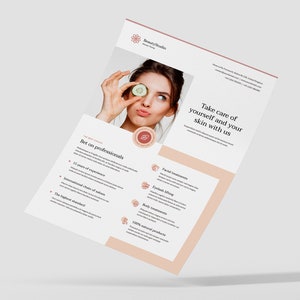Beauty Studio Flyer Template, Canva Template, Esthetician, Beauty ...