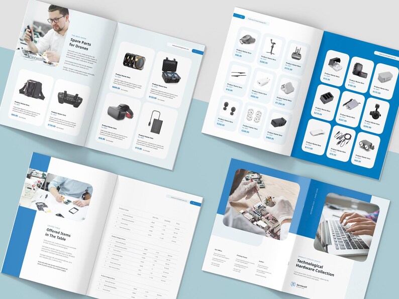 IT Service Product Catalog Template, Editable Business Brochure (canva ...