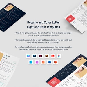 Resume and Cover Letter, Canva Template, Resume MS Word, Figma Template ...