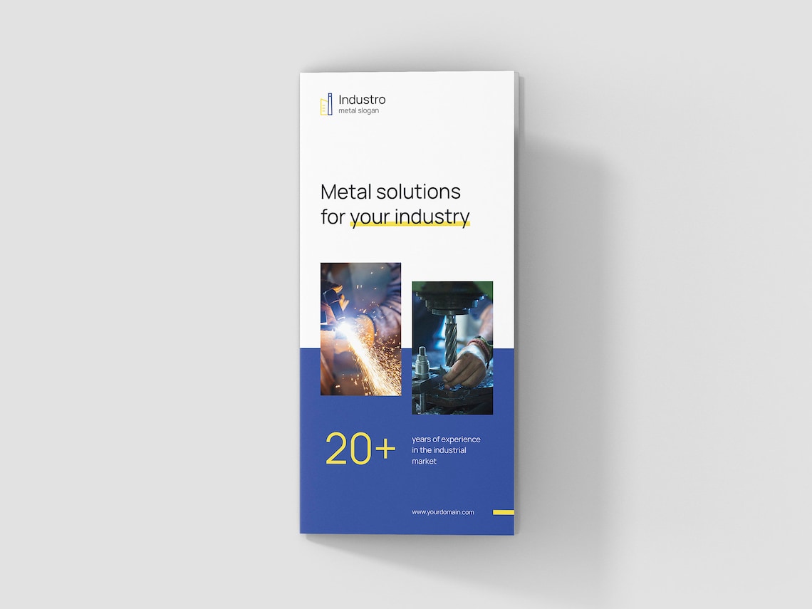 Welding Services Steel Fabrication Tri-fold Brochure Indesign, Metal ...