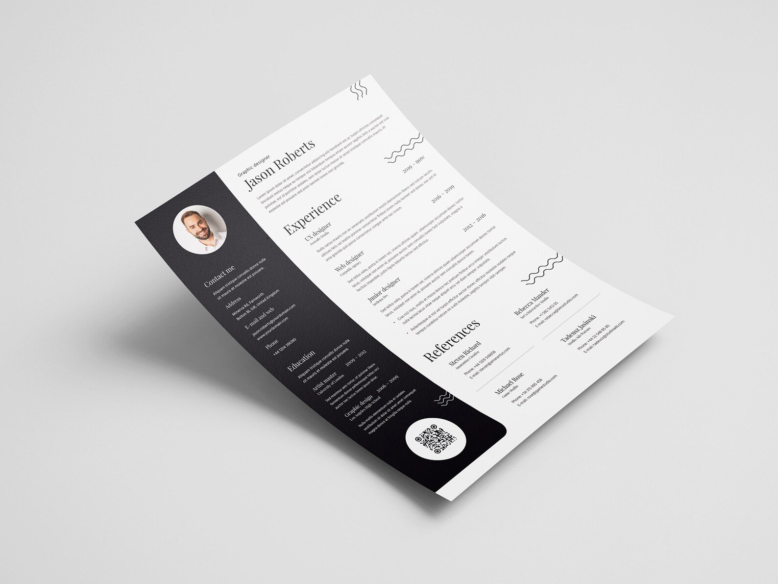 Designer Resume Cover Letter Flyer Template for MS Word, Canva, Student ...