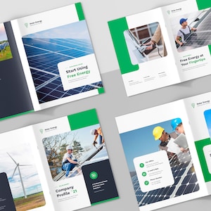 Solar Energy Company Profile, Canva Template, Indesign and Affinity ...