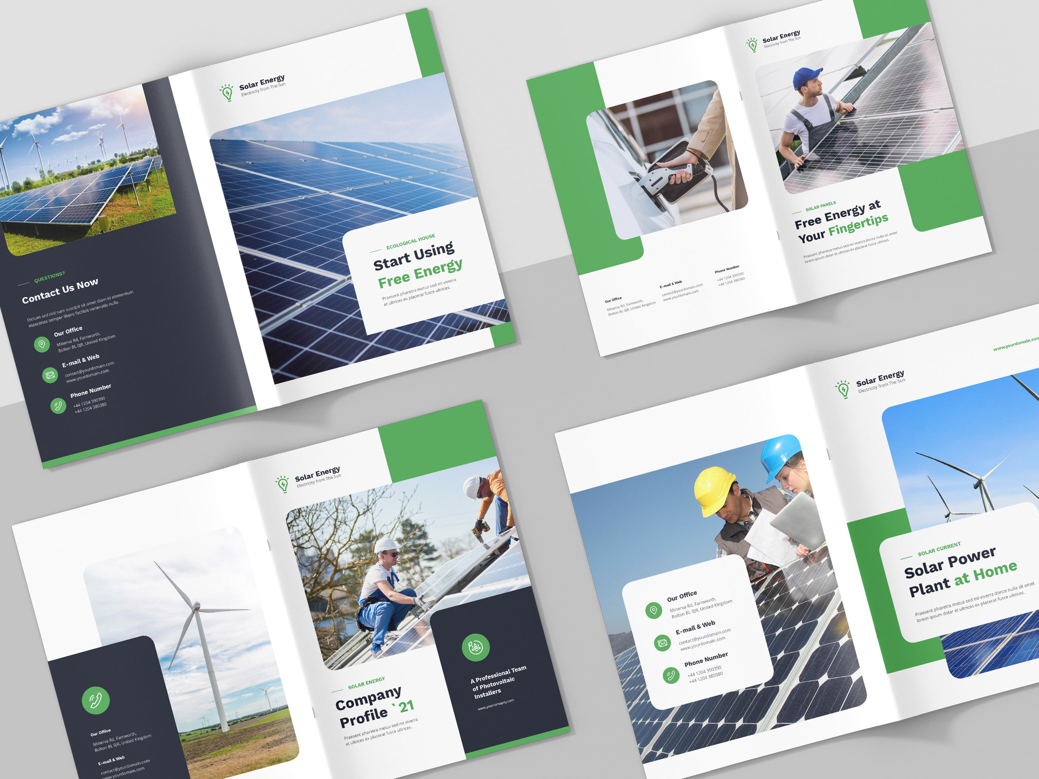 Solar Energy Company Profile, Canva Template, Indesign and Affinity ...