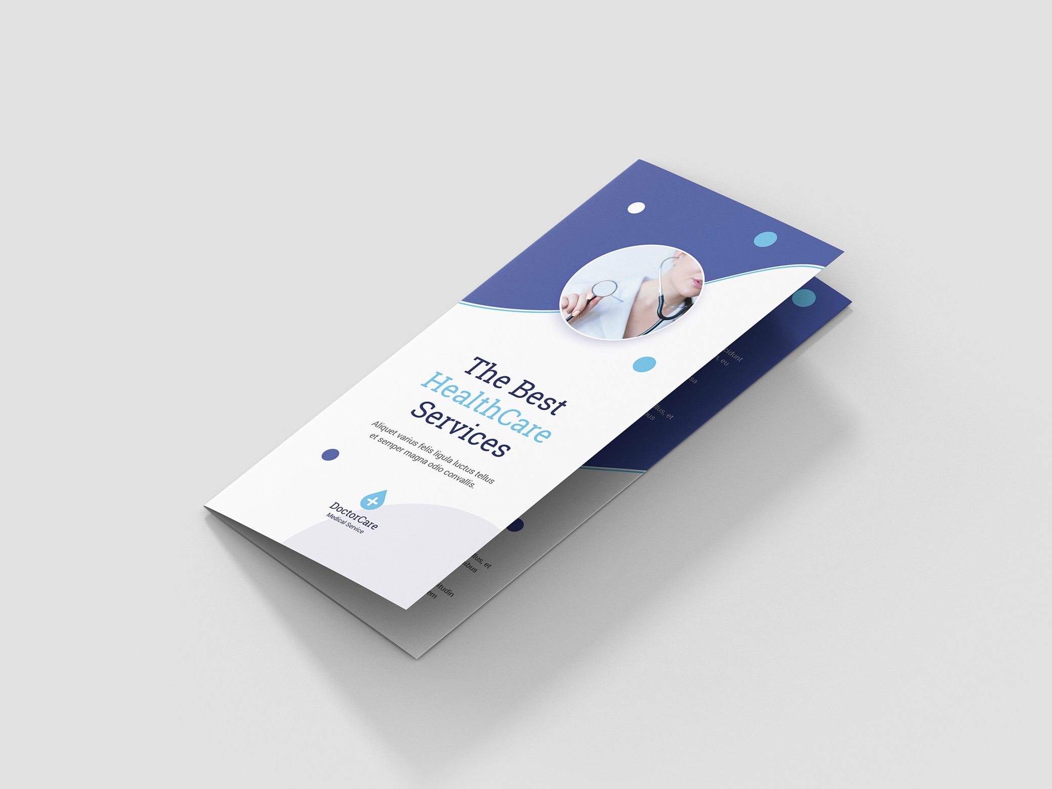 Doctor Care Tri-fold Brochure Template, Medical Clinic Design (canva ...