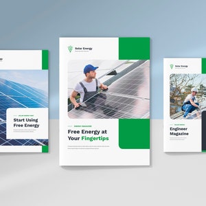 Solar Energy Magazine Template, Canva and Indesign Template, 24 ...