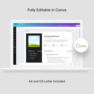 Resume and Cover Letter Template, Modern CV Design With Photo, Fully ...