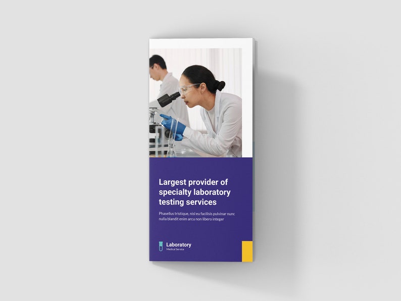 Laboratory Brochure Tri-fold, Canva Template, Medical Brochure Design ...