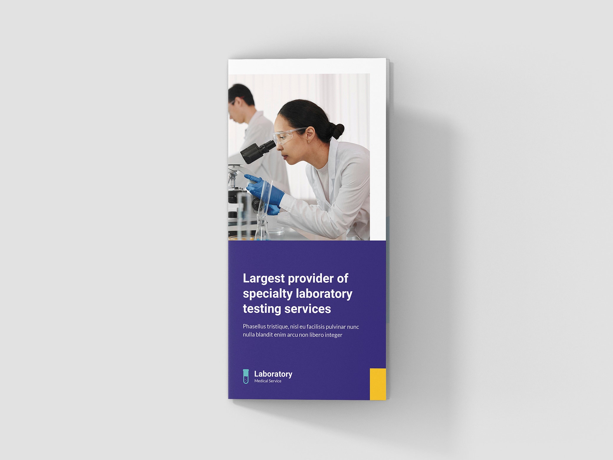 Laboratory Brochure Tri-fold, Canva Template, Medical Brochure Design ...