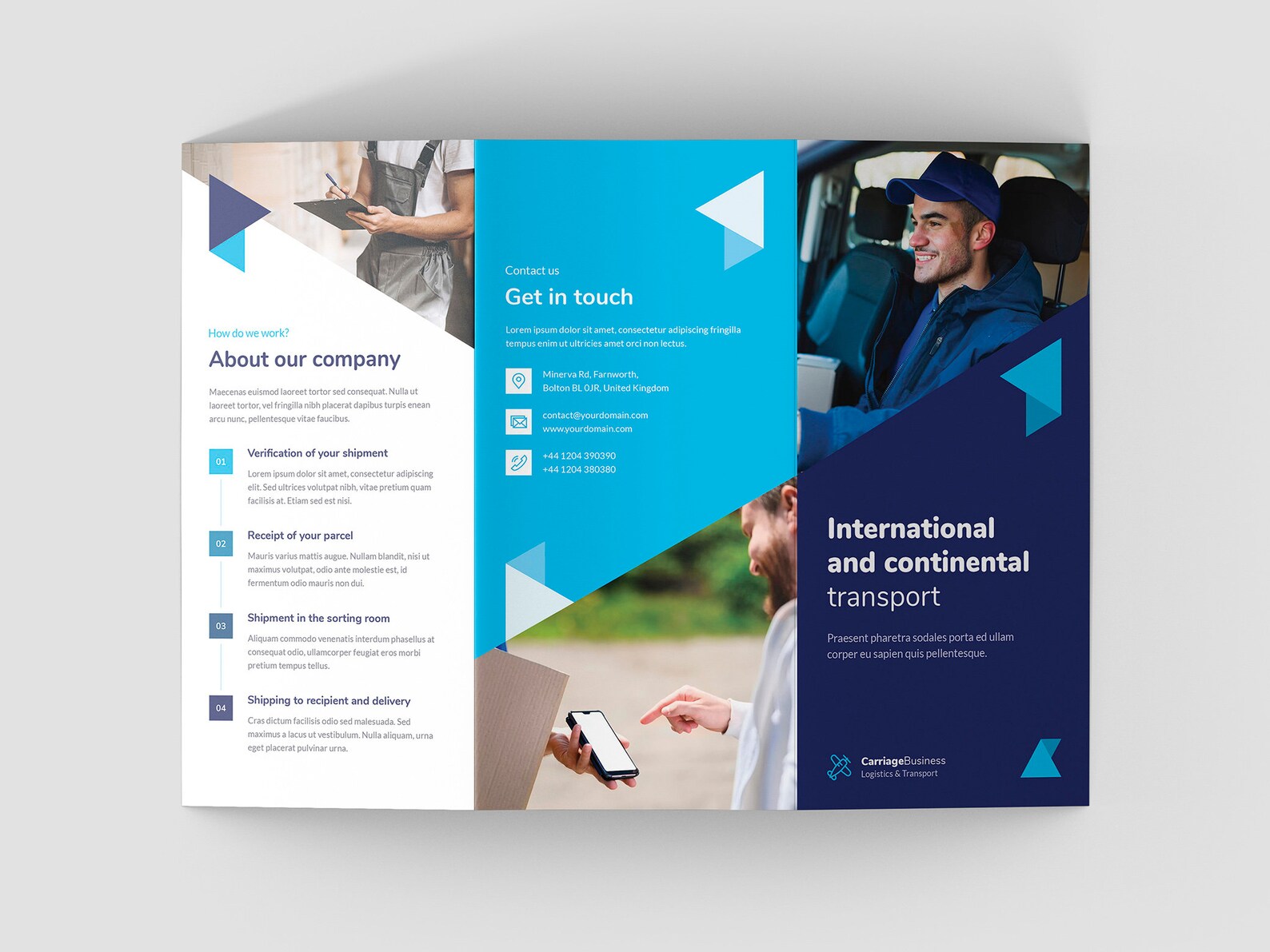 Carriage, Delivery, Orders Have Shipped, Brochure Trifold, Canva ...