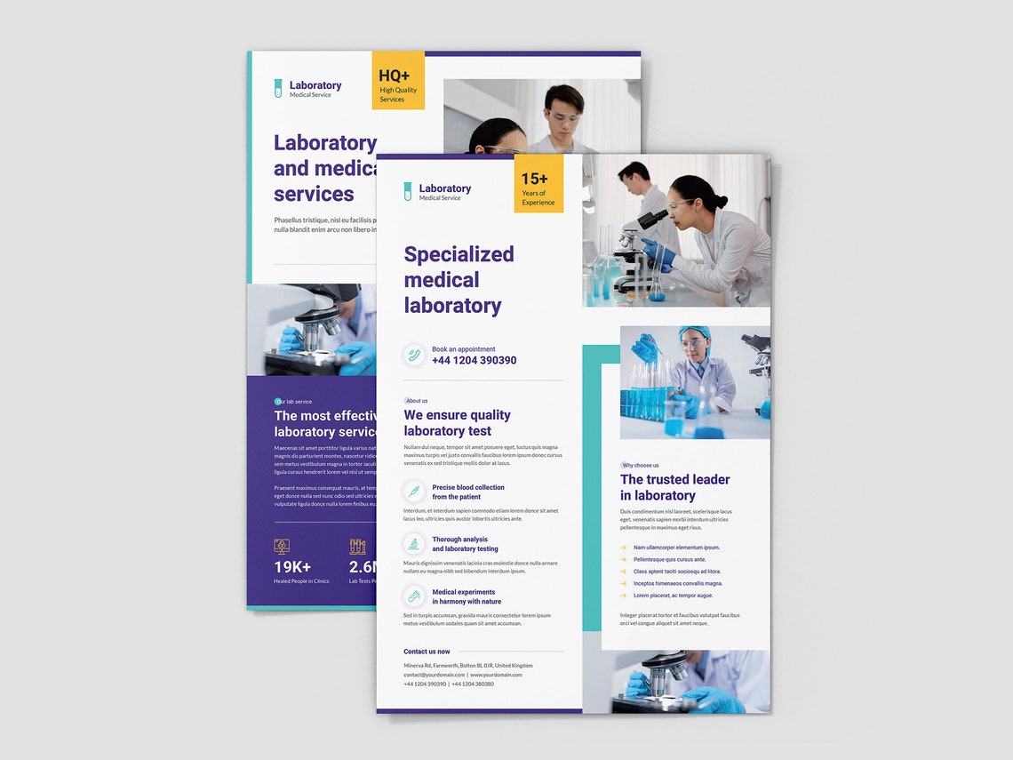 Laboratory Flyer Template, Medical Business Template, Doctor Flyer ...