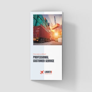 Transport Logistic Brochure Trifold Canva Template, Cargo, Yard ...
