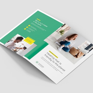 Heating System, Solar Panel, Renewable Energy, Brochure Bifold, Canva ...