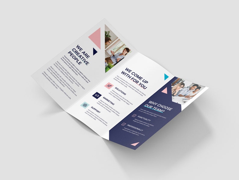 Creative Agency Studio Brochure Tri-fold, Canva Template, Modern Unique ...