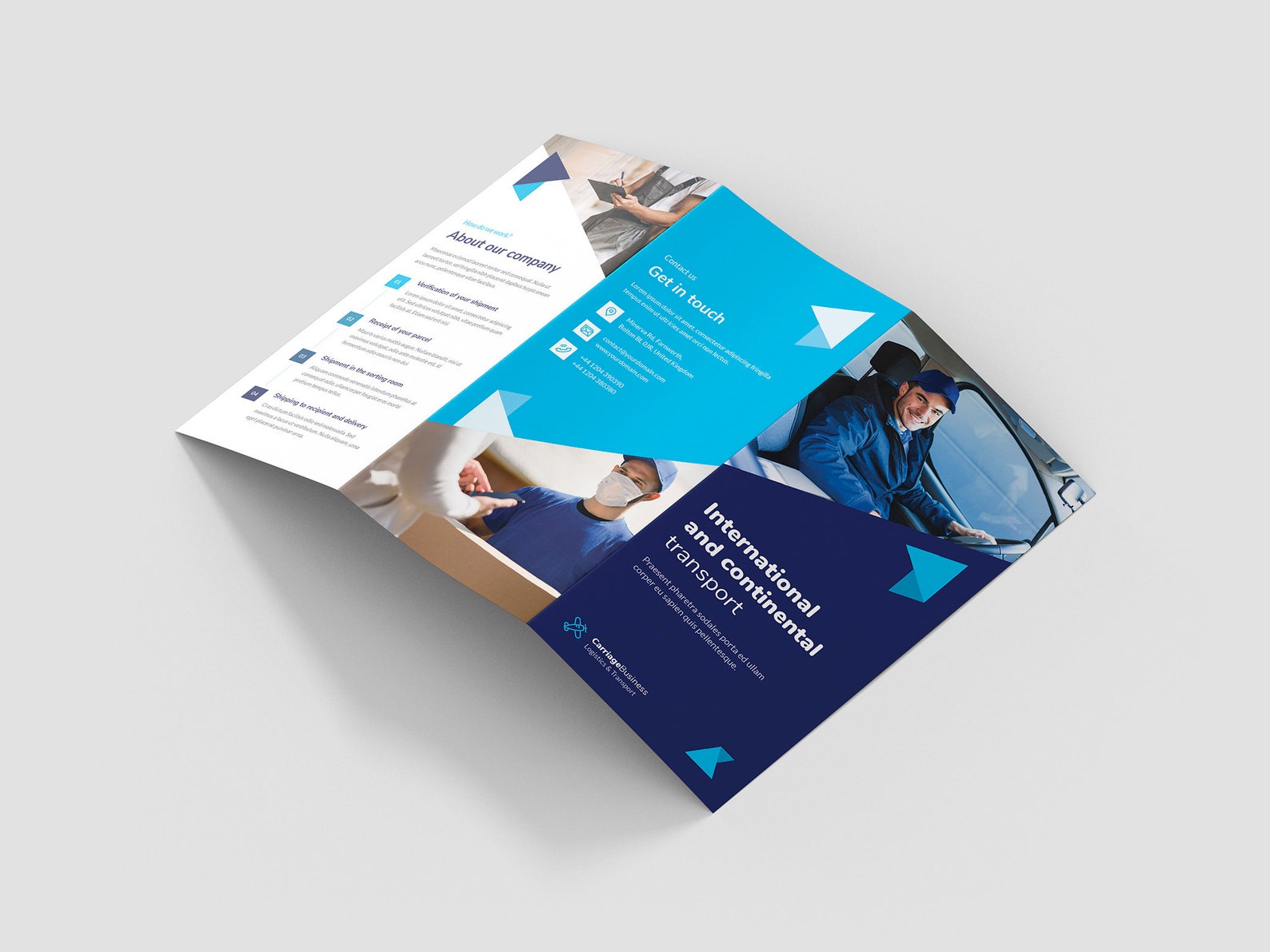 Carriage, Delivery, Orders Have Shipped, Brochure Trifold, Canva ...