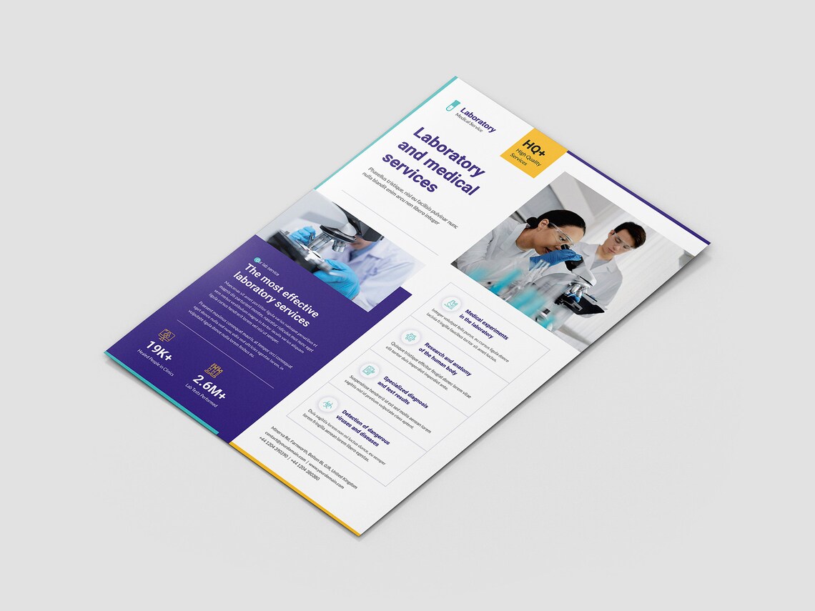 Laboratory Flyer Template, Medical Business Template, Doctor Flyer ...