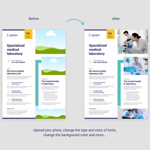 Medical Laboratory Flyer Canva, Clinical Diagnostics Handout PSD ...