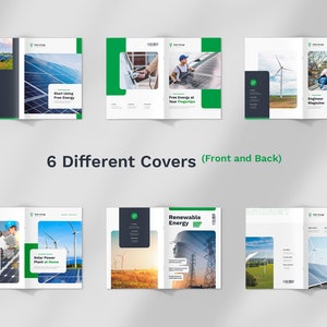 Solar Energy Magazine Template, Canva and Indesign Template, 24 ...