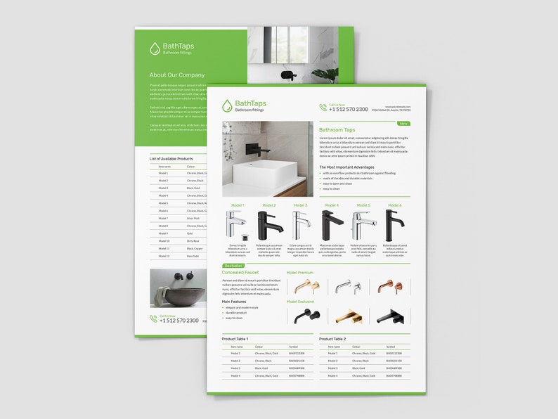 Tap Technical Data Flyer Canva Template, Product Description ...