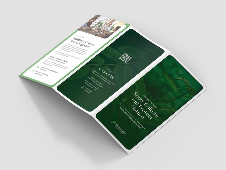 Ecology Brochure Tri-fold Template, Environmental Protection (canva ...