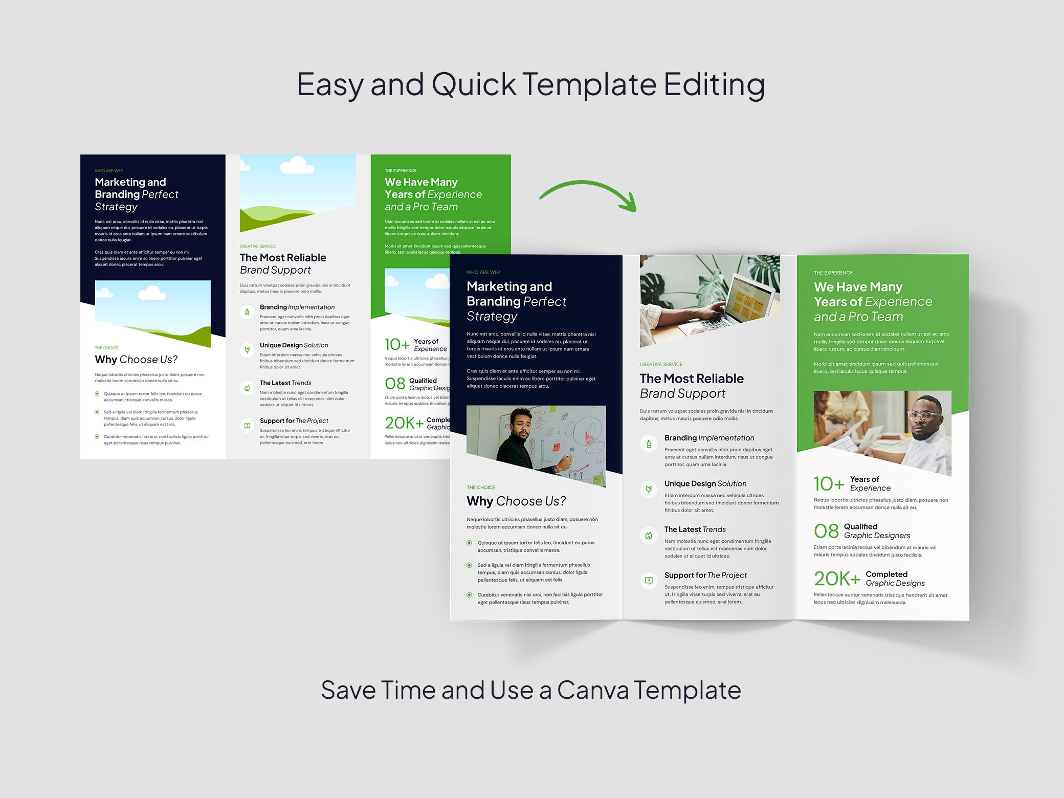 Web Studio Brochure Tri-fold Template, Creative Agency, Interactive ...