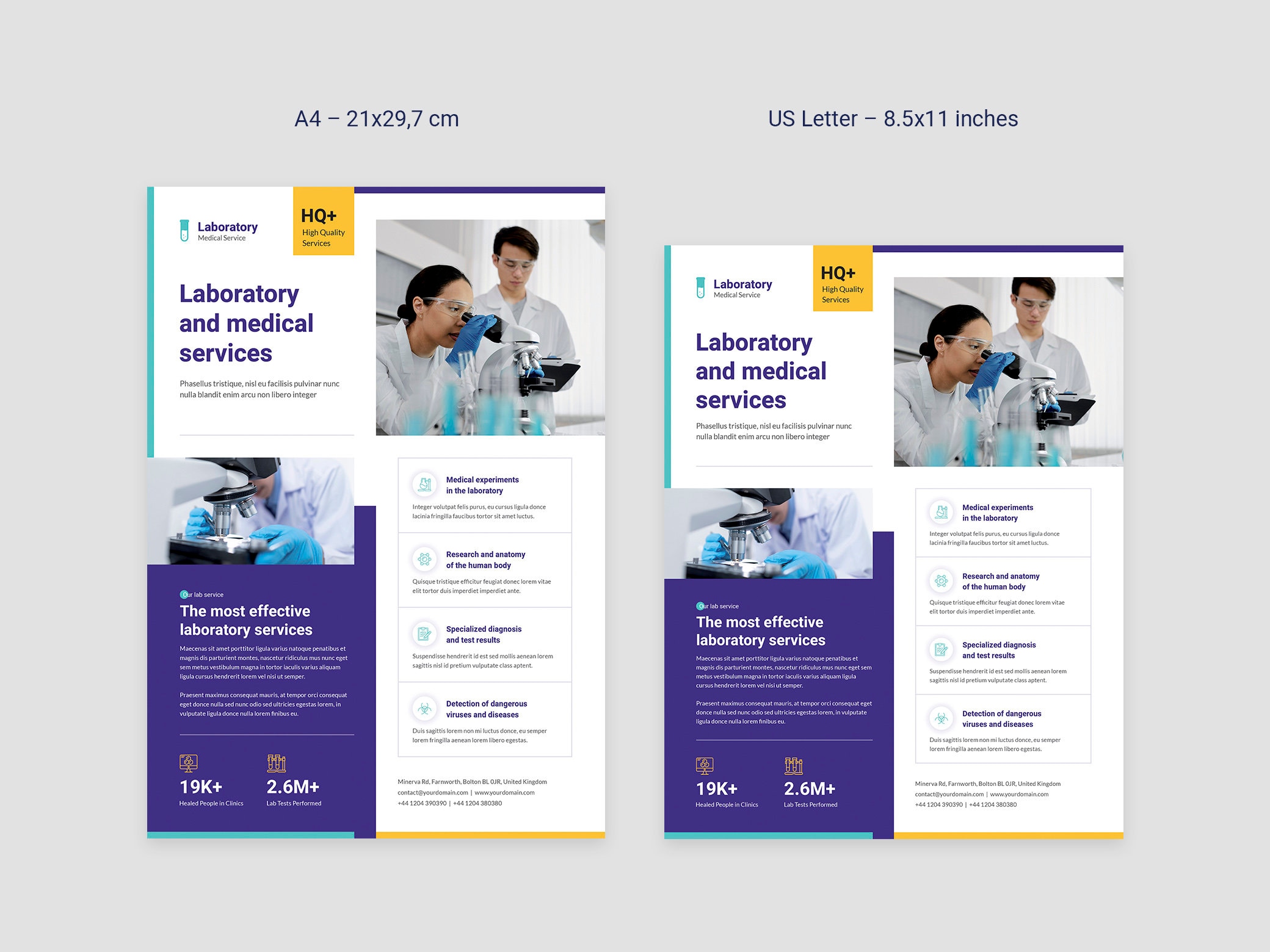 Laboratory Flyer Template, Medical Business Template, Doctor Flyer ...
