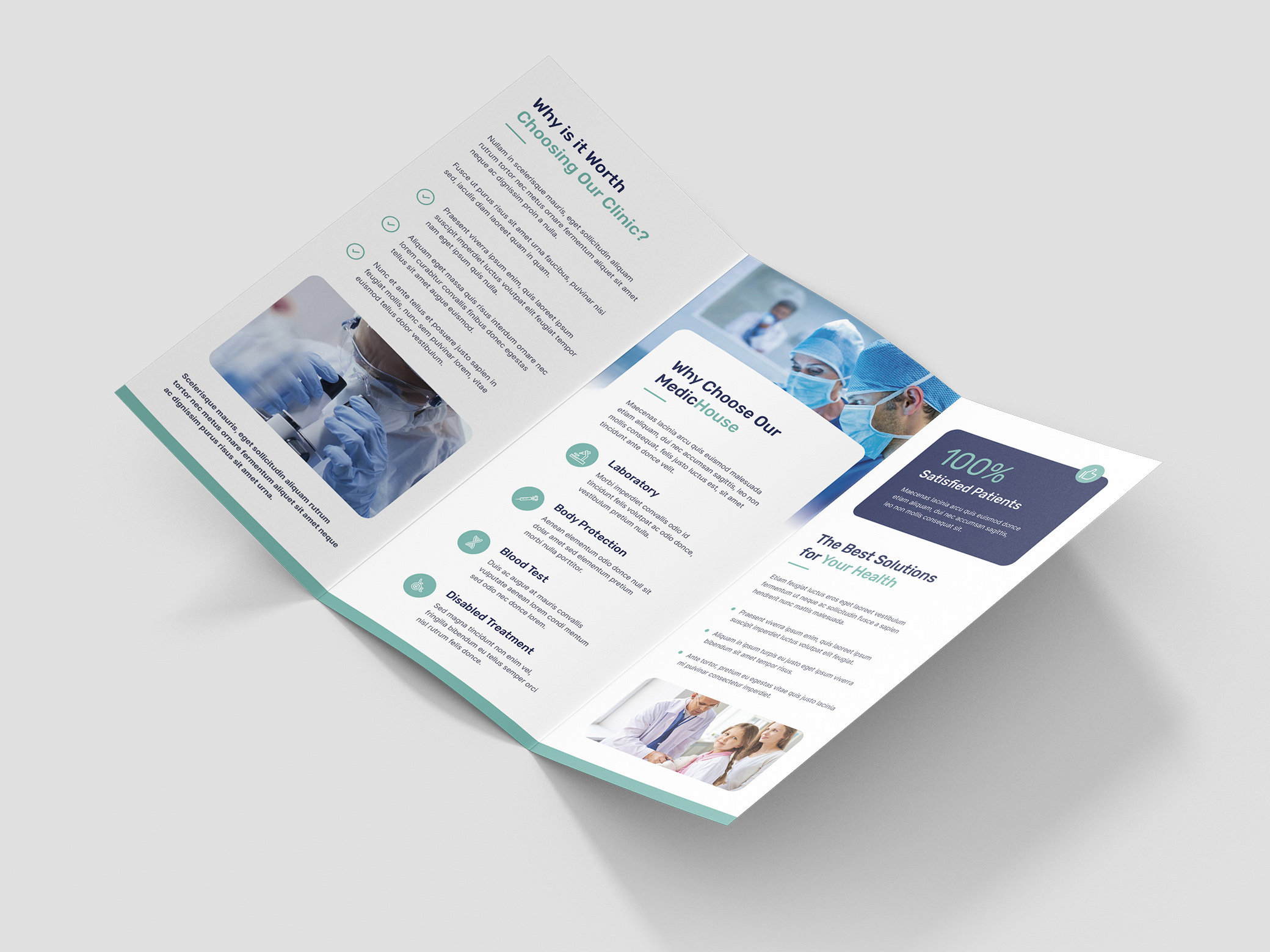 Doctor and Medical Brochure Tri-fold Canva Template, Hospital, Skincare ...