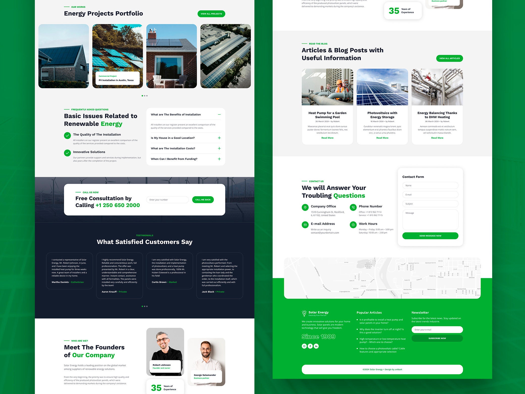 Solar Energy, Renewable Business, Figma Landing Page Template, Solar ...