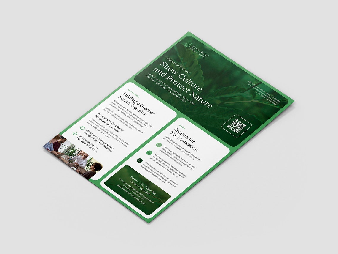 Ecology Foundation Flyer Canva Template, Campus Offer, Solar Panels ...