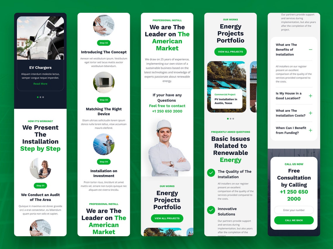 Solar Energy, Renewable Business, Figma Landing Page Template, Solar ...