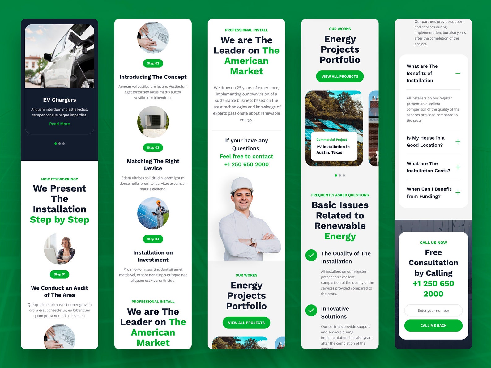 Solar Energy, Renewable Business, Figma Landing Page Template, Solar ...