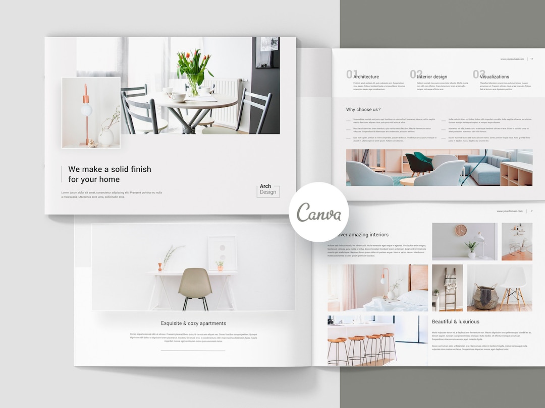 Portfolio Template, Minimalist Layout, Architecture, Interior Design ...