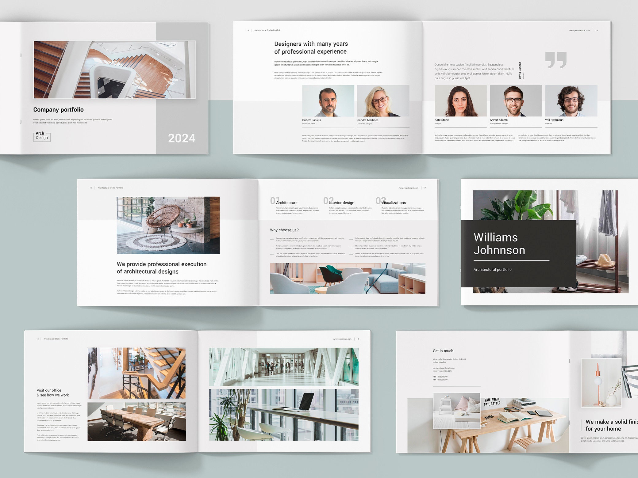 Portfolio Template, Minimalist Layout, Architecture, Interior Design ...