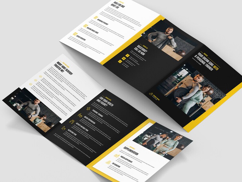 7 in 1 Personal Trainer Brochures Bundle Canva Templates - Etsy
