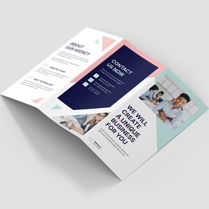 Creative Agency Studio Brochure Tri-fold, Canva Template, Modern Unique ...