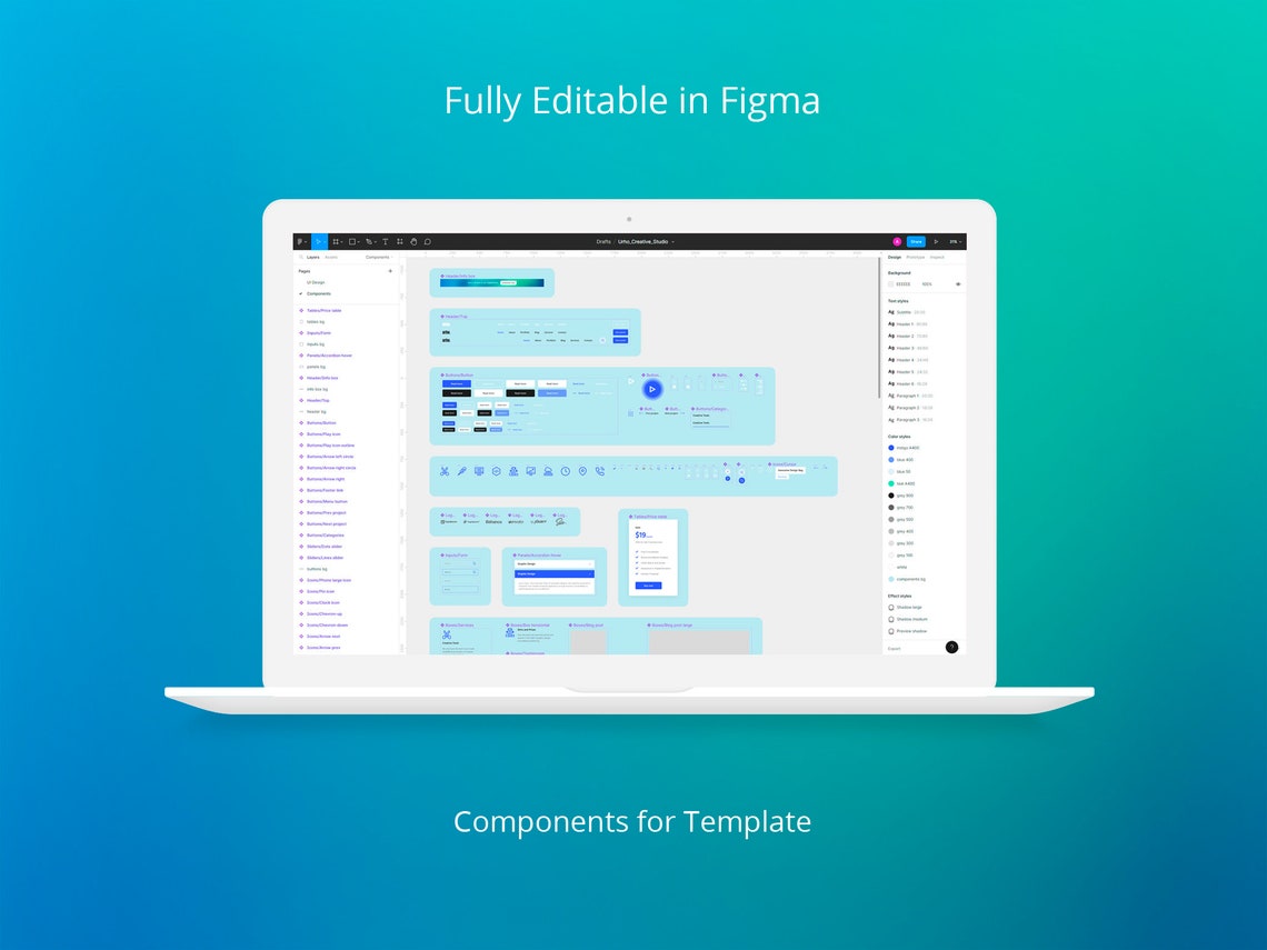 Creative Studio Figma Template, UI Design, Urho Agency, Portfolio ...