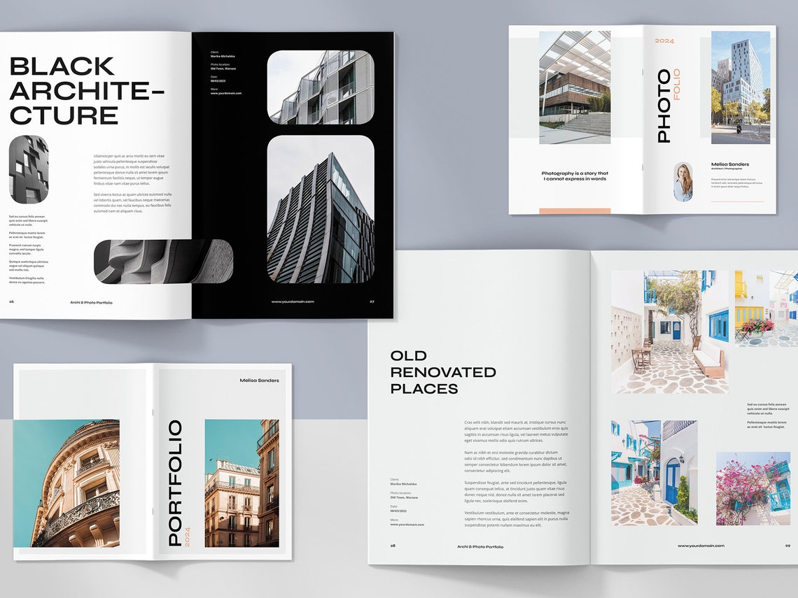 Canva Portfolio Template, Architecture Portfolio, Interior Design ...