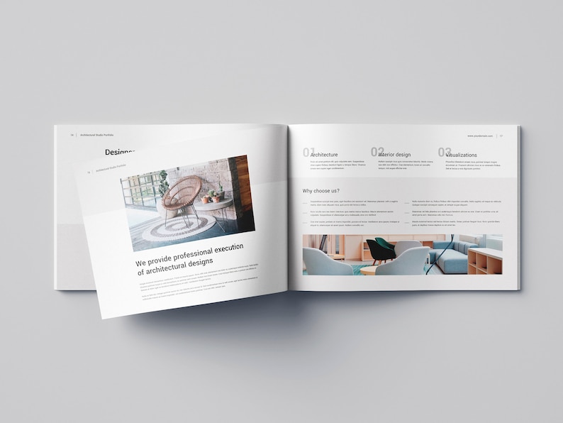 Portfolio Template, Minimalist Layout, Architecture, Interior Design ...