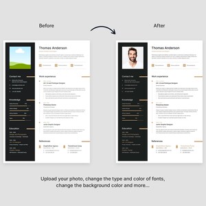 Resume and Cover Letter Template, Modern CV Design With Photo, Fully ...