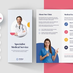 Medical Services Brochure Tri-fold Canva Template, Health and Care, MS ...
