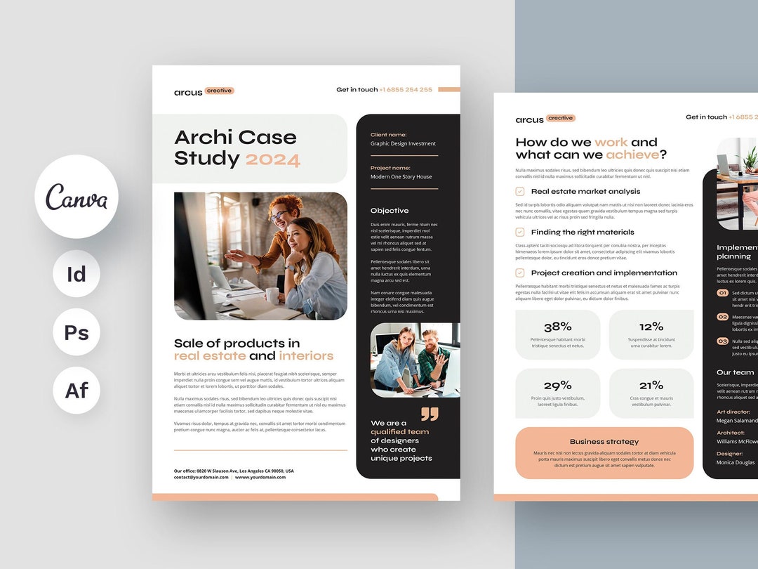 Commercial Real Estate Case Study Template Indesign, Investment ...