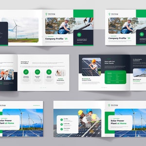 Solar Panel Company Profile Brochure Template, Renewable Energy ...