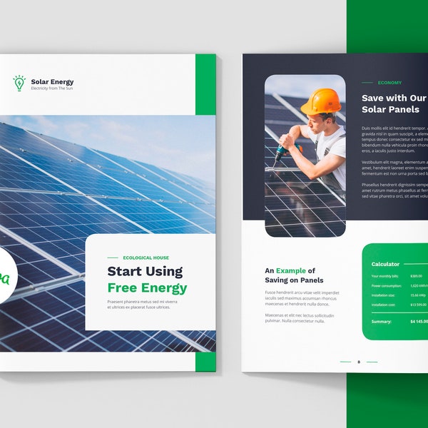 Solar Energy Canva Template - Etsy