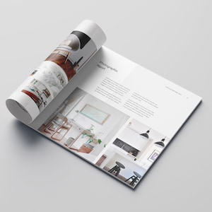 Interior Design Portfolio Canva Template, Square Brochure, 4 Different ...
