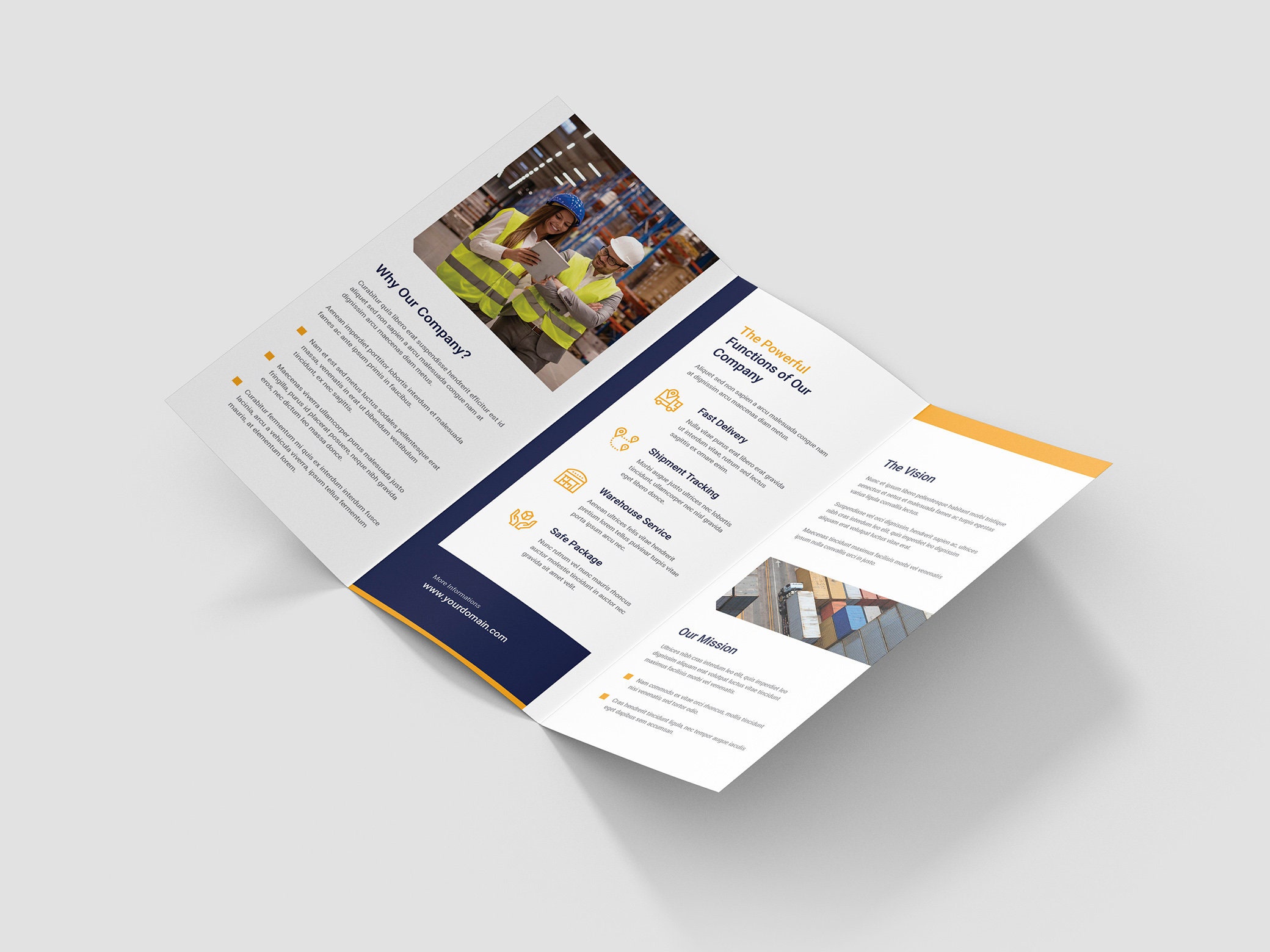 Transportation Brochure Tri-fold, Truck Dispatcher, Logistics Brochure ...