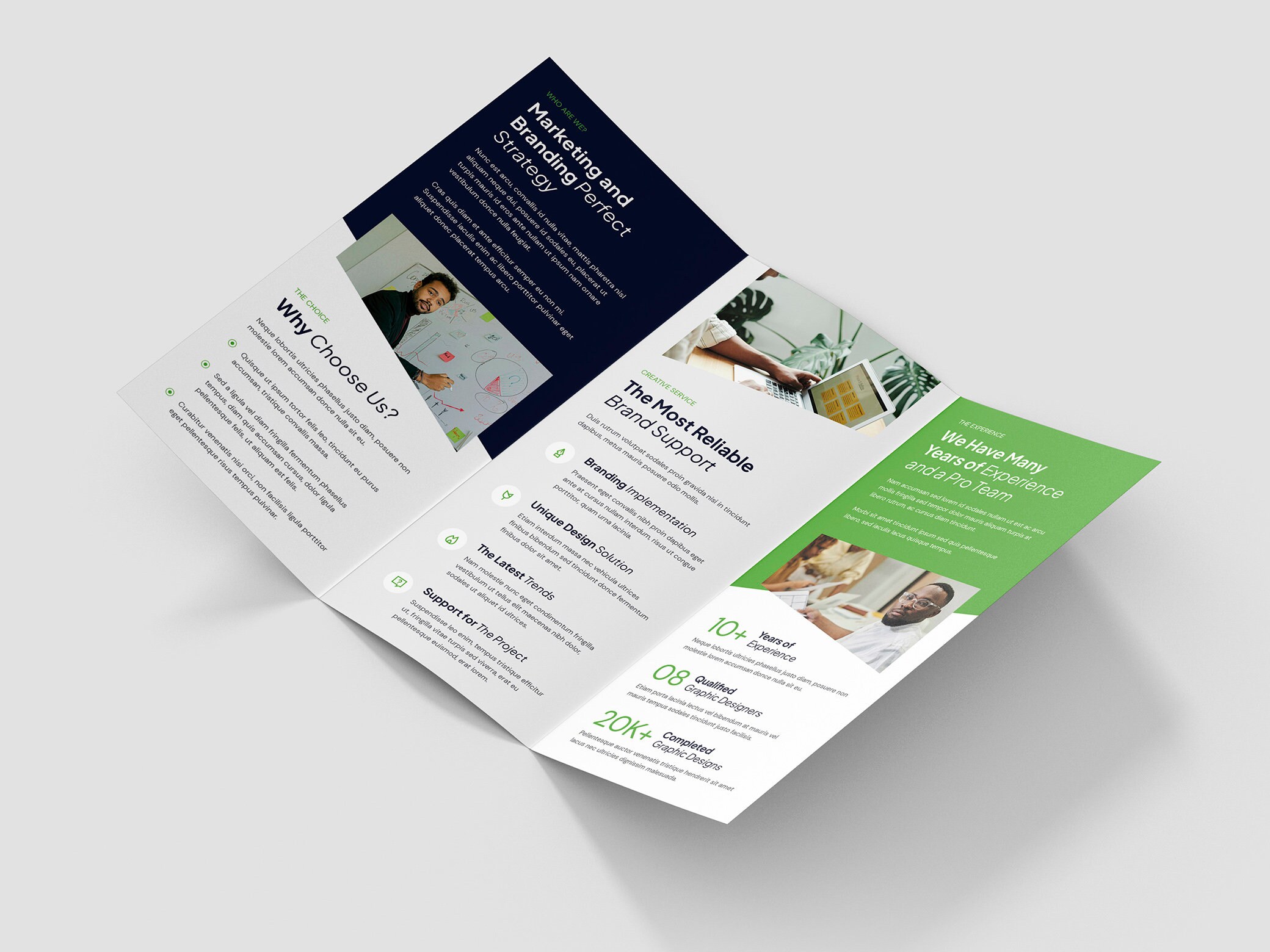 Web Studio Brochure Tri-fold Template, Creative Agency, Interactive ...